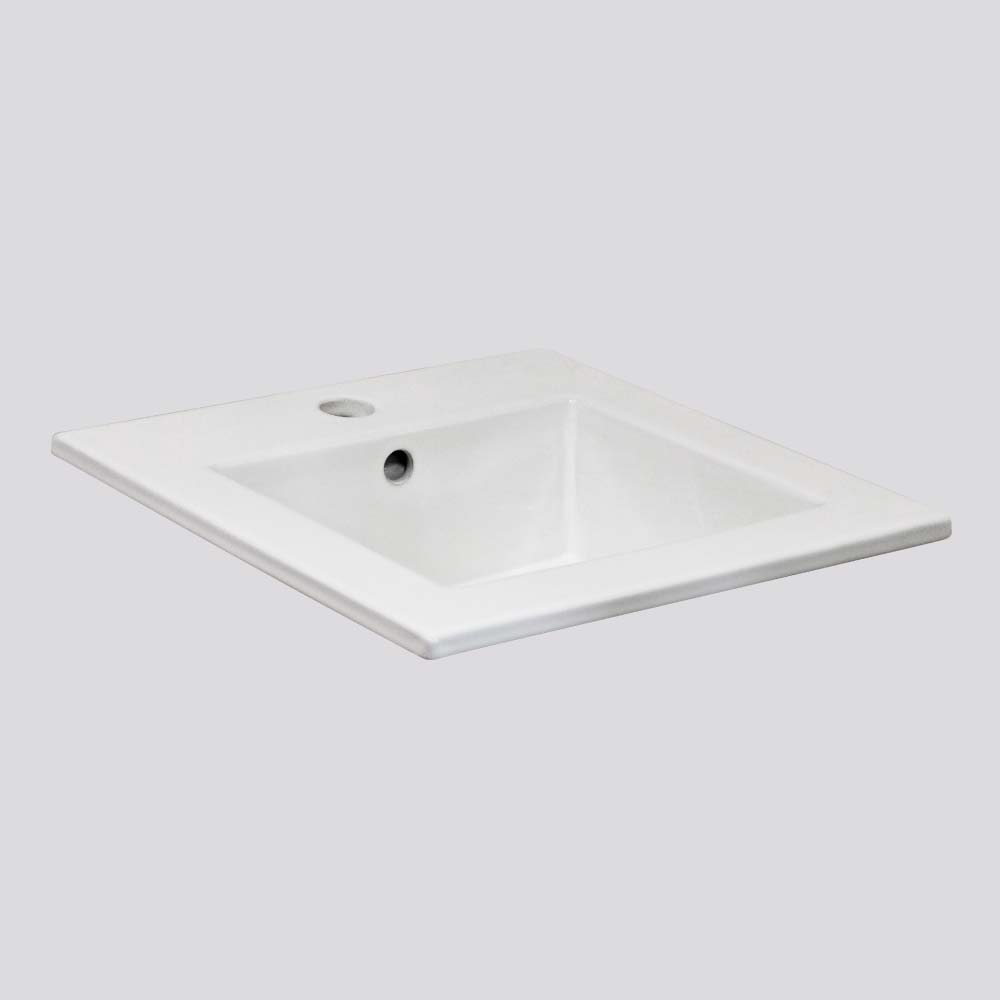 Zen Neu 420 Drop In Basin | 1 Tap Hole | White | Argent Australia